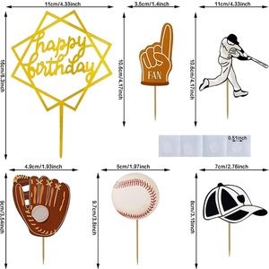 Party Supplies | Baseball Cake Decorations Sports Theme Party | Poshmark